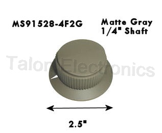 Raytheon MS91528-4F2G Knob for 0.250" Shafts