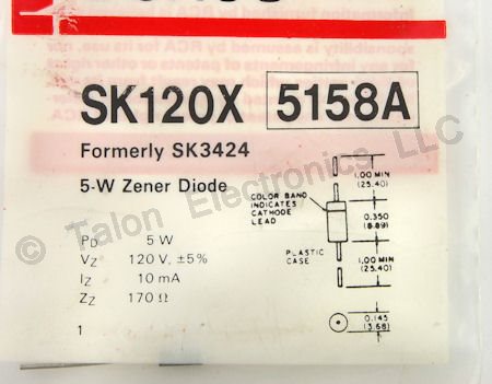 SK120X 120V 5W Zener Diode